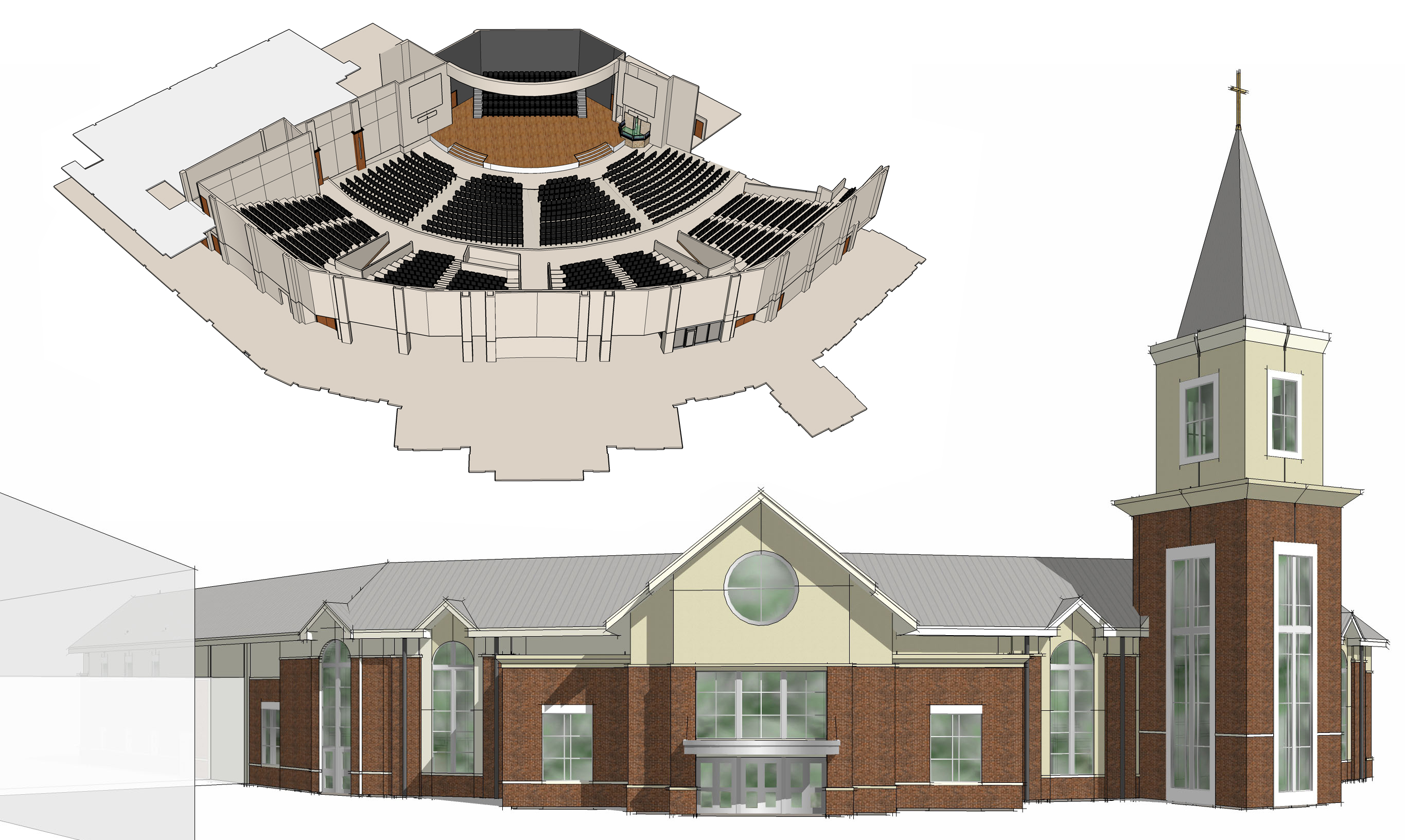 Oak Hill Baptist Church Interiors - POH Architects